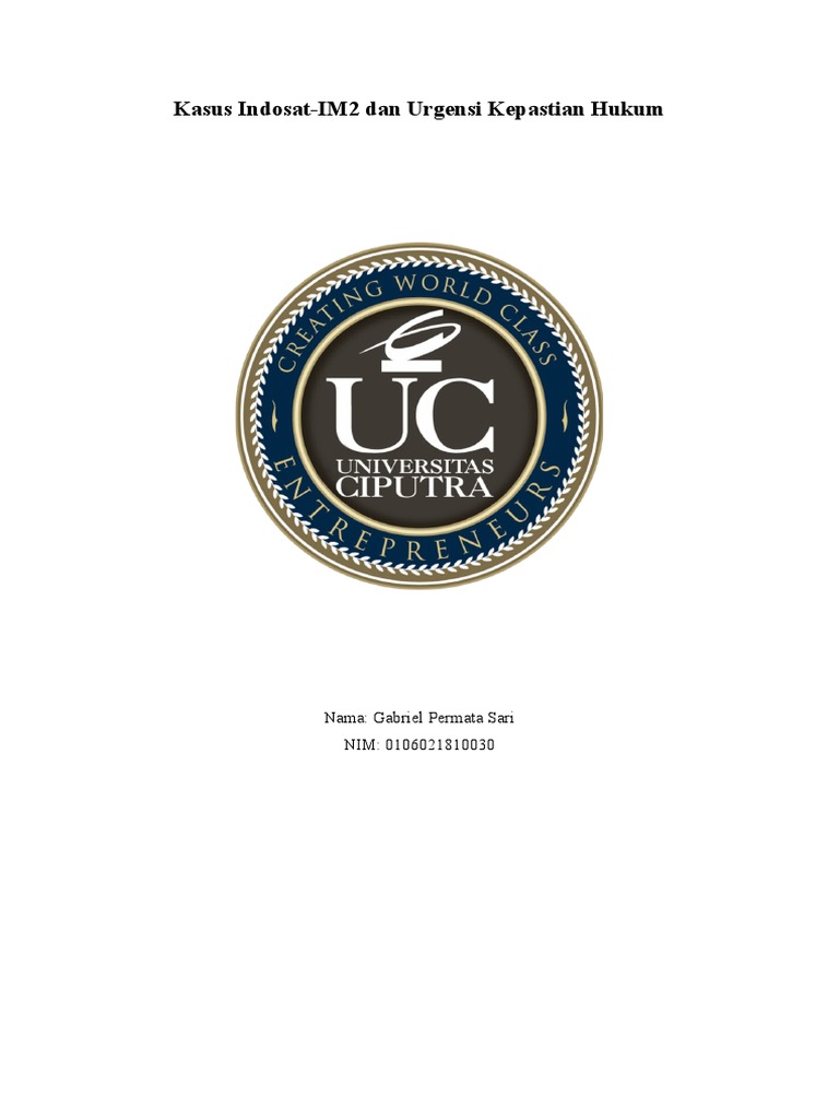 Urgensi Kepastian Hukum Indosat-IM2 | PDF | Pengelolaan Keuangan & Uang ...