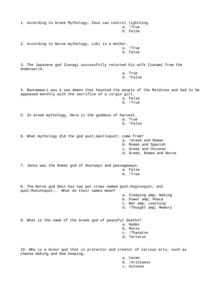 BIO273 Module 4 | Download Free PDF | Greek Mythology | Greek Underworld