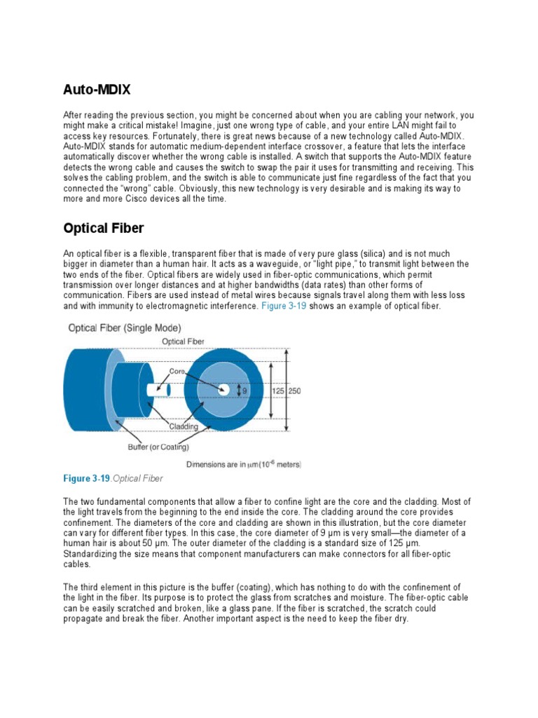 Auto mDIX | PDF | Optical Fiber | Electricity