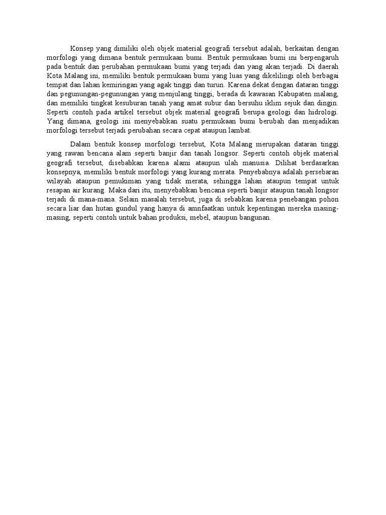 Konsep Geografi (Morfologi) | PDF