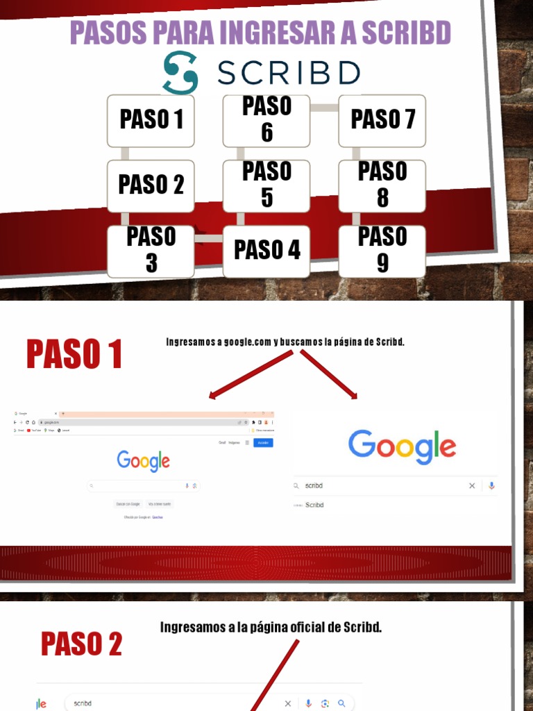 Pasos para SCRIBD | PDF