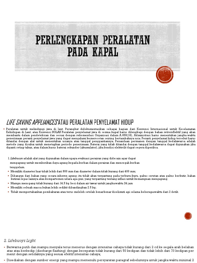 21.12.perleng Pelaralatan Kapal-1 | PDF | Griya & Taman