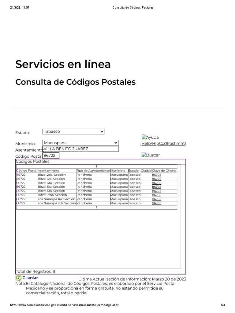 Consulta de Códigos Postales | PDF | Tecnologías de la información | Informática