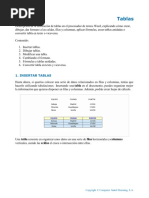 Tablas en El Programa de Word | PDF | HTML | Microsoft Word