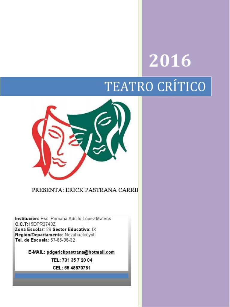 Proyecto Teatro | PDF | Aprendizaje | Educación primaria