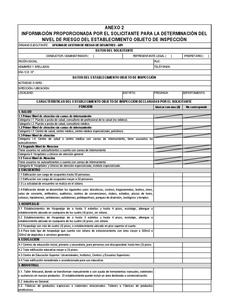 Anexo 2 Informacion Proporcionada Por El Solicitante F | PDF