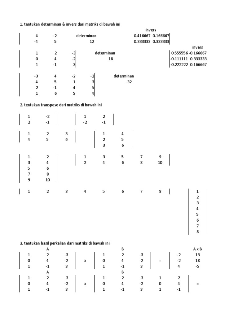 Anstruk II Tgs 3 Matriks | PDF