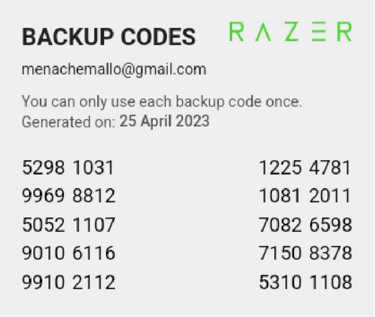 Razer Id Codes 1682410922782 | PDF