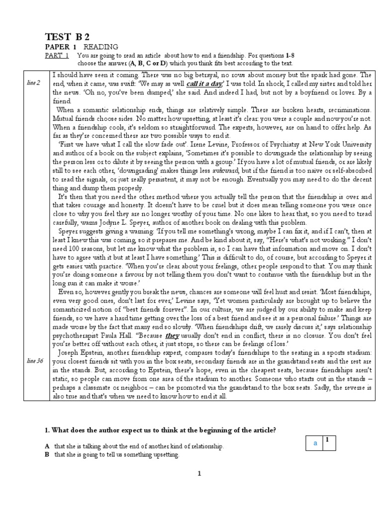 B2 English - Sample | PDF