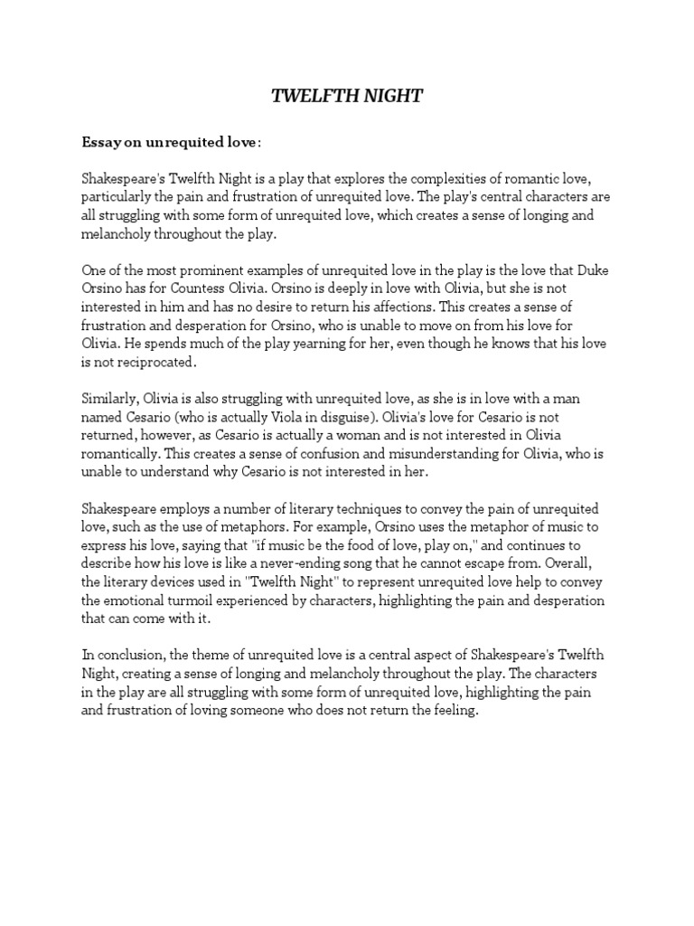 Lit Study | PDF | Twelfth Night