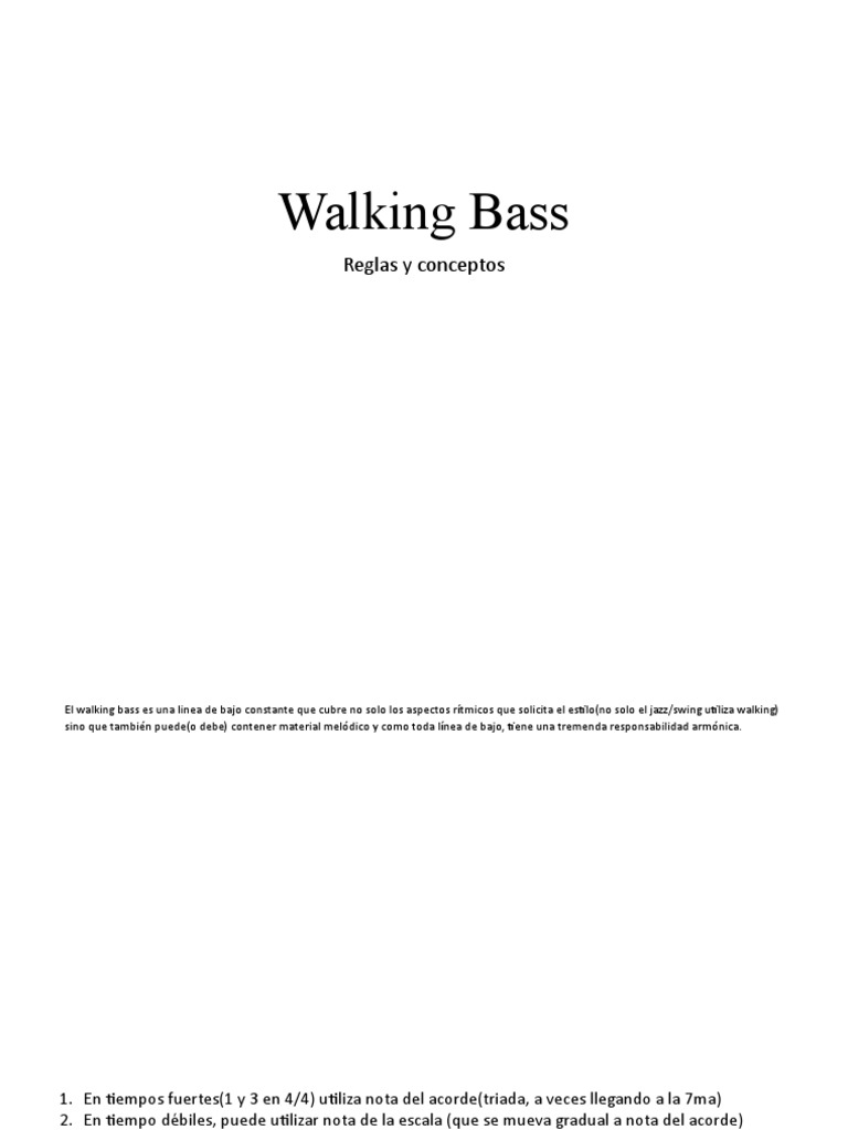 Walking Bass | PDF