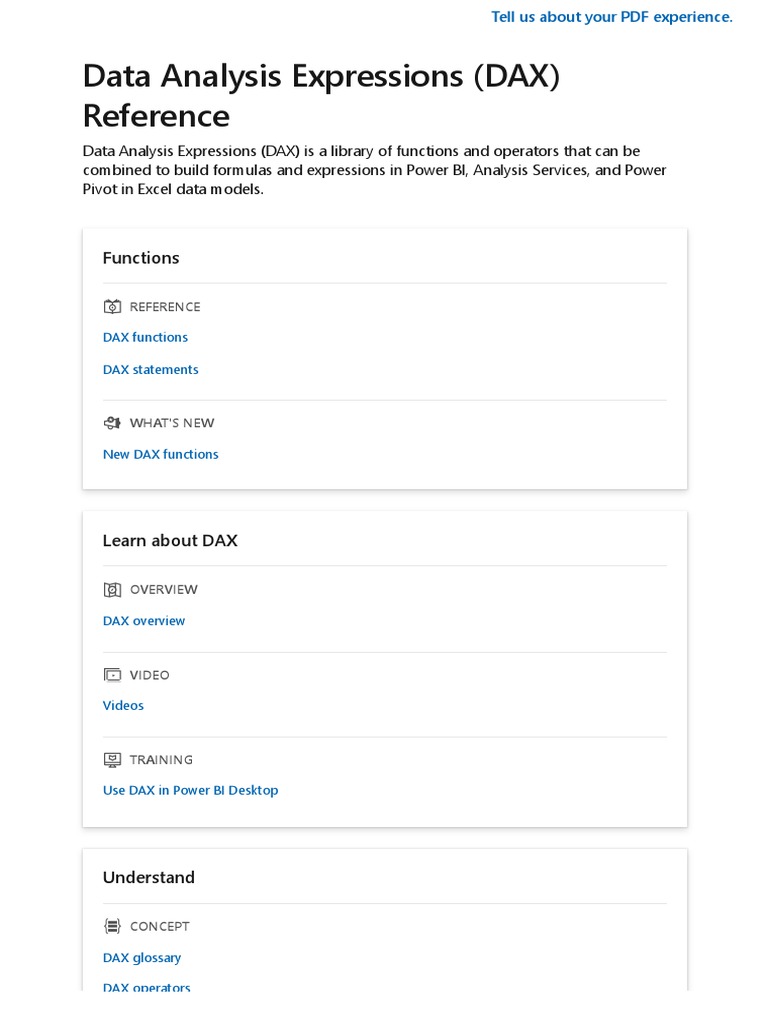 Data Analysis Expressions (DAX) Reference: Functions | PDF
