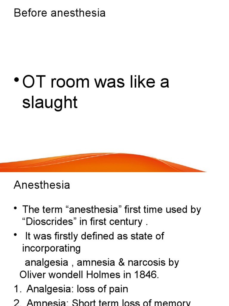 Overview of Anesthesia Types and History | PDF