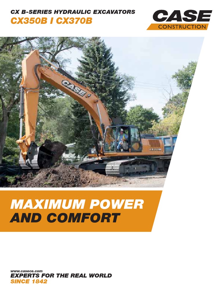 Case CX350B Excavator Specifications | PDF | Engines | Pump