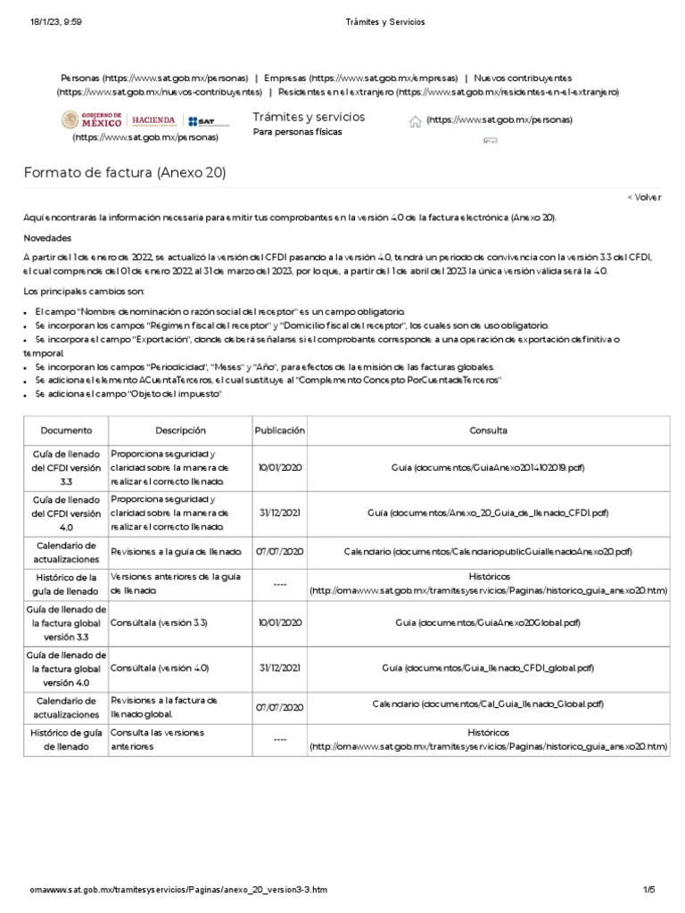 Anexo 20 RMF23 | PDF