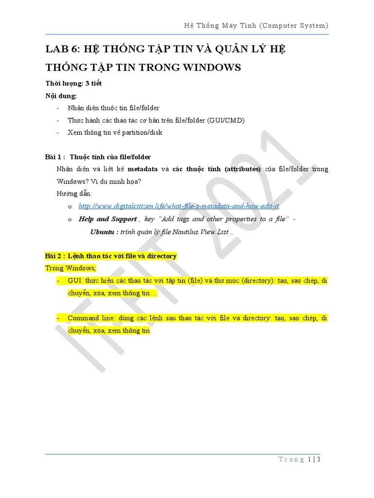 Lab6 - He Thong Tap Tin Win | PDF