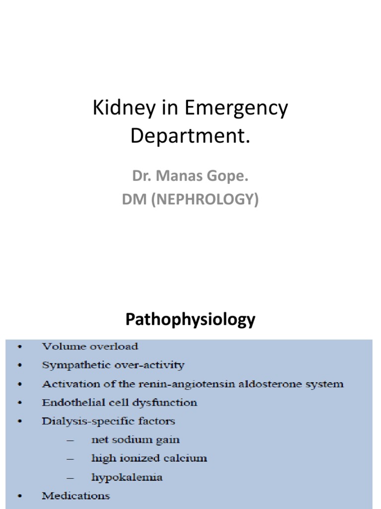 Kidney in Emergency Department | PDF
