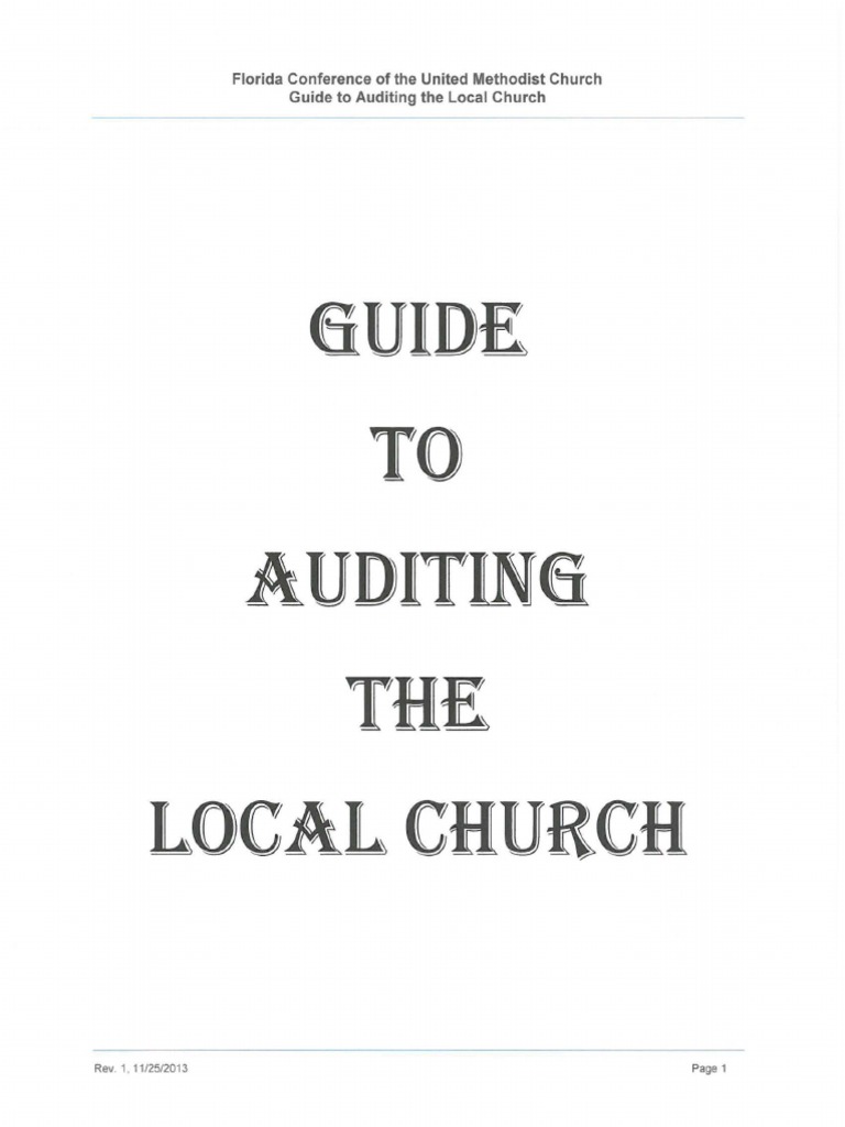Guide To Auditing The Local Church | PDF | Audit | Irs Tax Forms