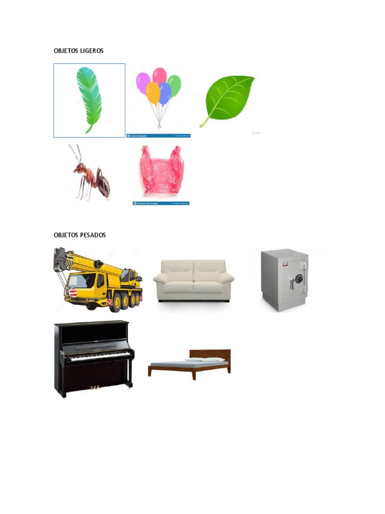 Objetos Ligeros y Pesados | PDF
