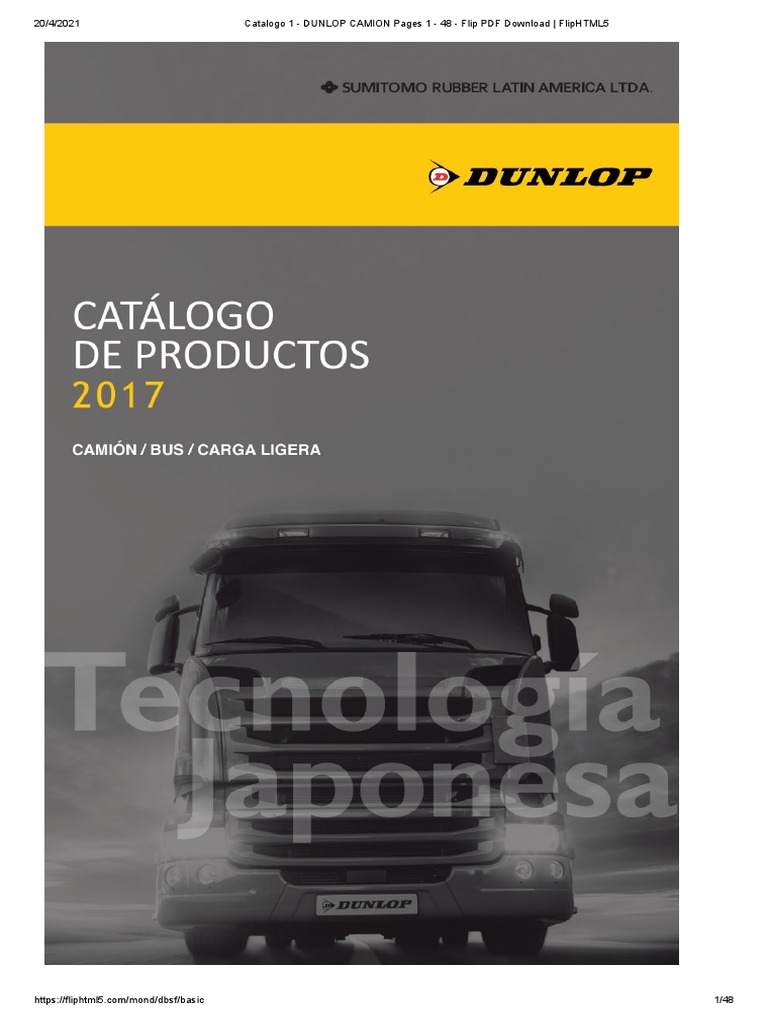 Catalogo 1 - DUNLOP CAMION Pages 1 - 48 - Flip PDF Download - FlipHTML5 | PDF