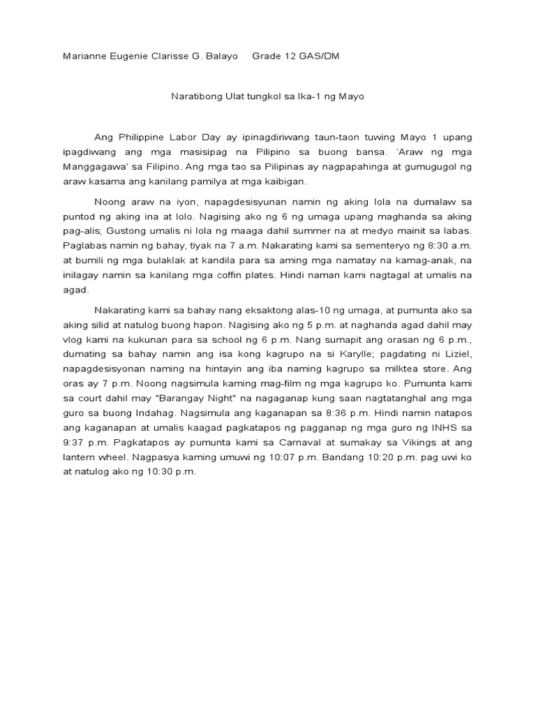 Naratibong Ulat | PDF