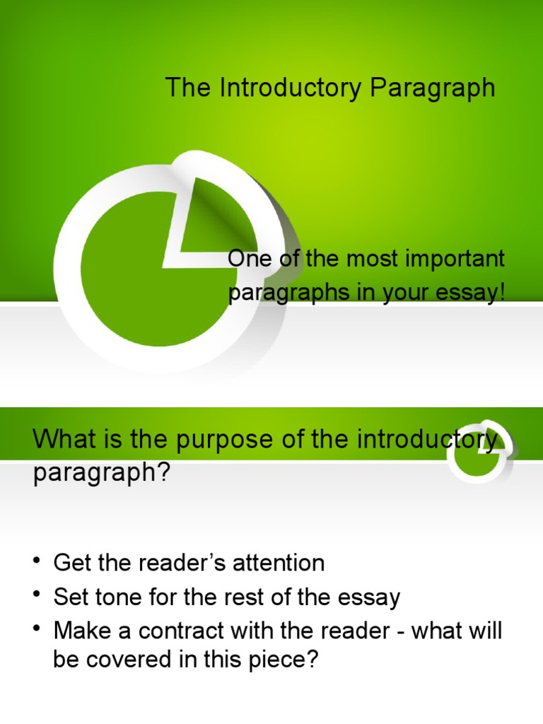 Introductory Paragraph | PDF | Essays Introductory Paragraph | PDF | Essays