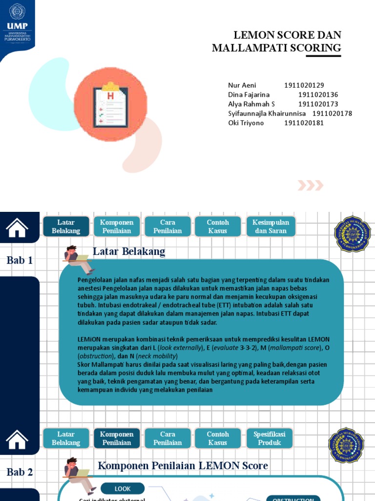 Skor LEMON dan Mallampati dalam Anestesi | PDF