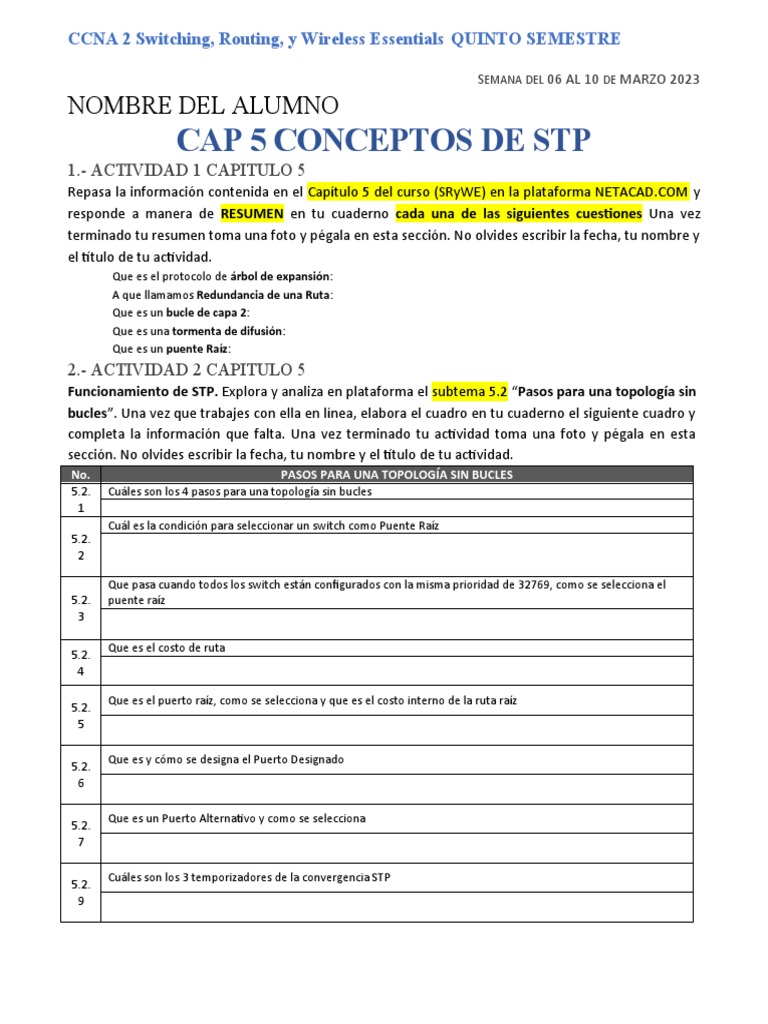 ActCap5-PROTOCOLO STP | PDF | Protocolos de internet | Protocolos de ...