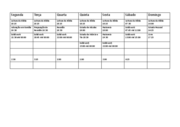 Programa Rotina | PDF