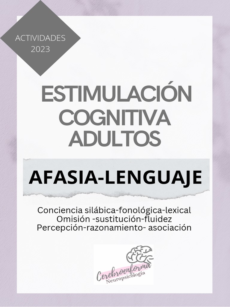 Actividades de Estimulación Cognitiva para Adultos con Afasia | PDF | Sílaba | Ciencia cognitiva
