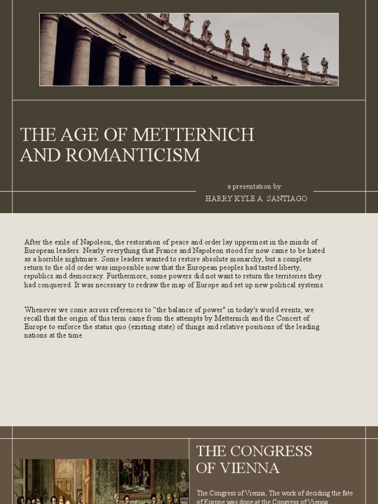 The Age of Metternich and Romanticism | PDF | Romanticism