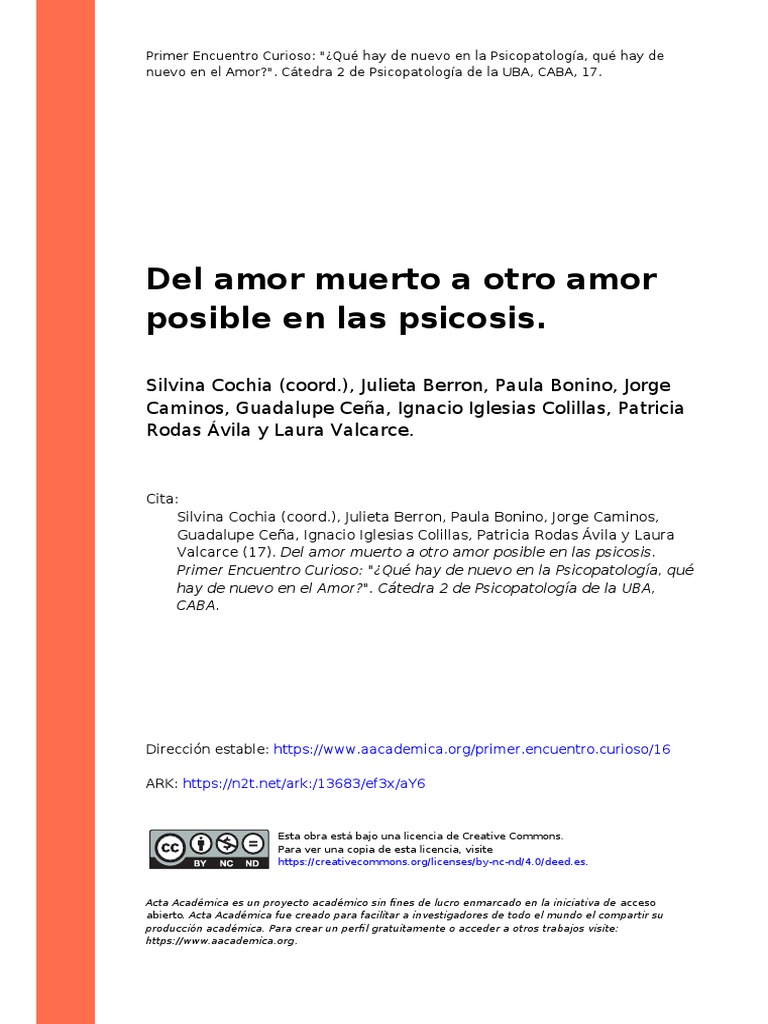 Silvina Cochia (Coord.), Julieta Ber (... ) (17) - Del Amor Muerto A ...
