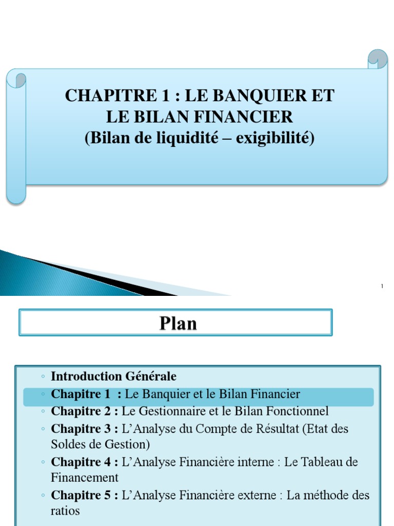 Le Bilan Financier et sa Liquidité | PDF | Capitaux propres | Bilan ...