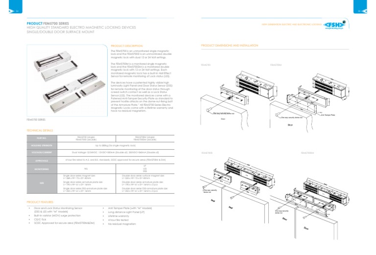 Secure Magnetic Locks Guide | PDF | Building Engineering | Manufactured ...