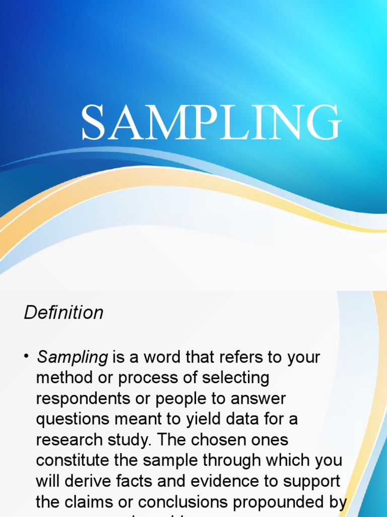 Lesson 11 Sampling | PDF | Sampling (Statistics) | Statistics