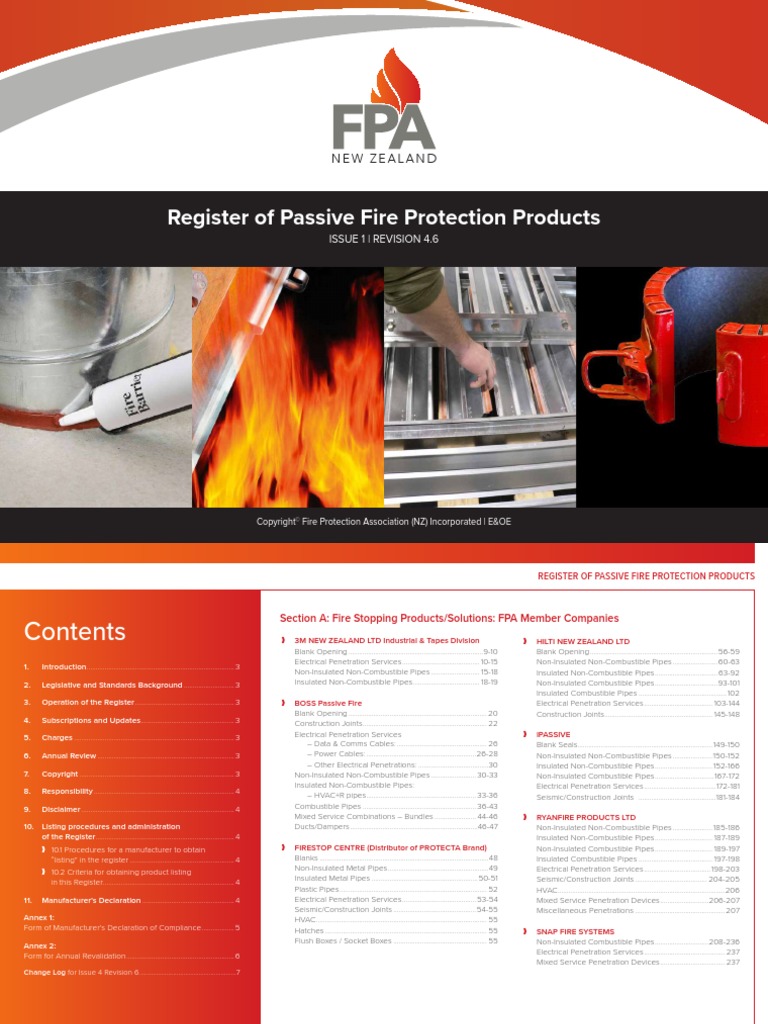 Register Passive Fire Protection Issue 1 Revision 4.6 | PDF | Concrete ...