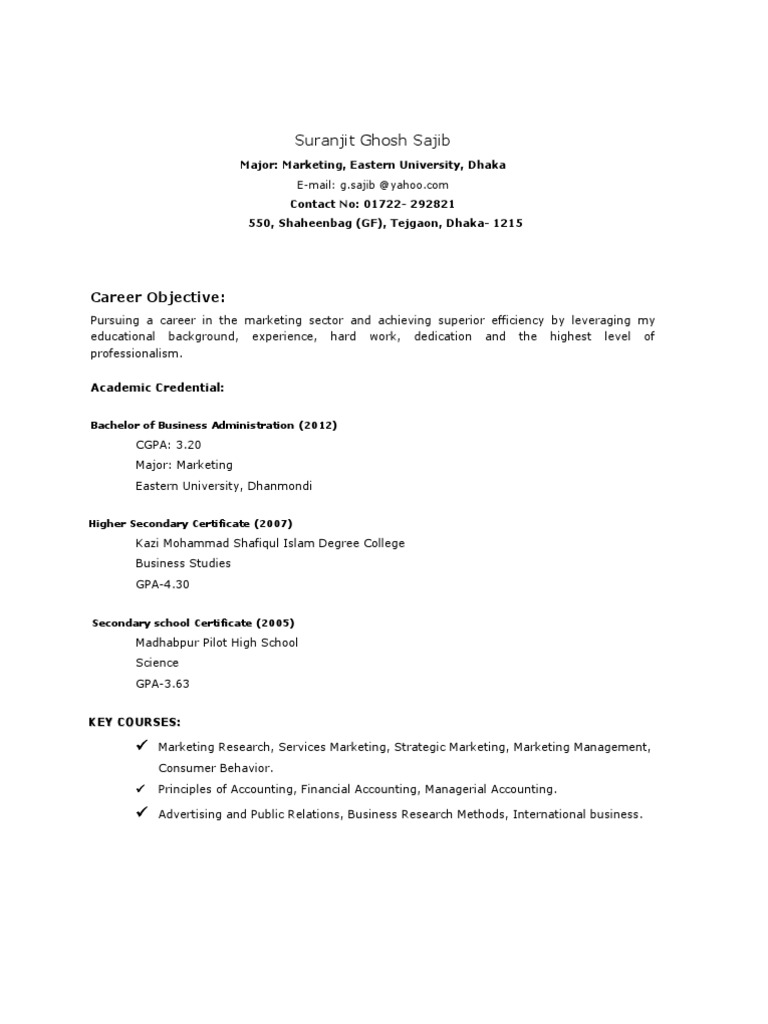 Final CV of Suranjit Ghosh Sajib | PDF