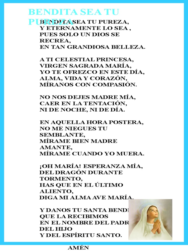 Bendita Sea Tu Pureza | PDF