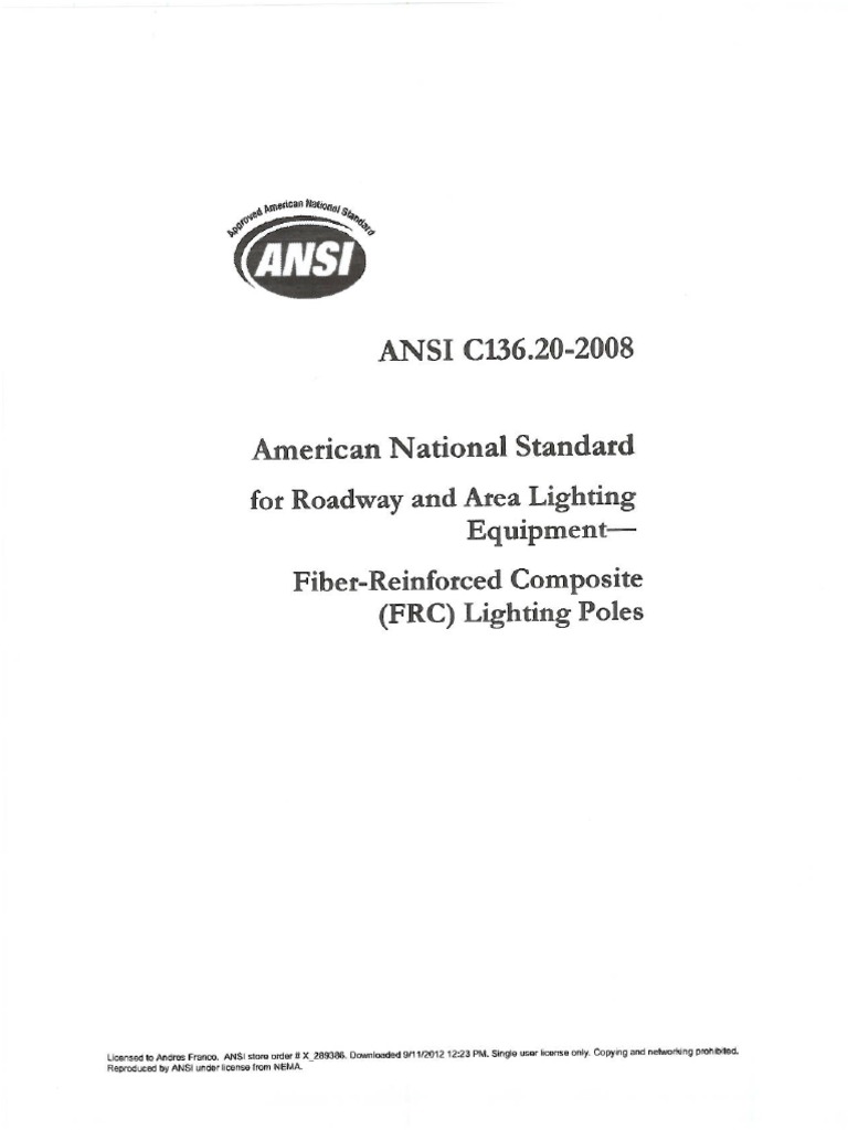 ANSI C136.20-2008 Scan | PDF