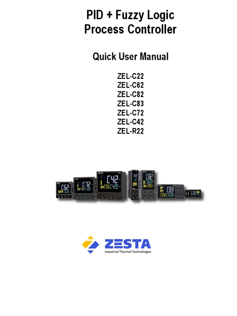 PID + Fuzzy LogicProcess Controller Quick User Manual | PDF | Thermocouple | Relay