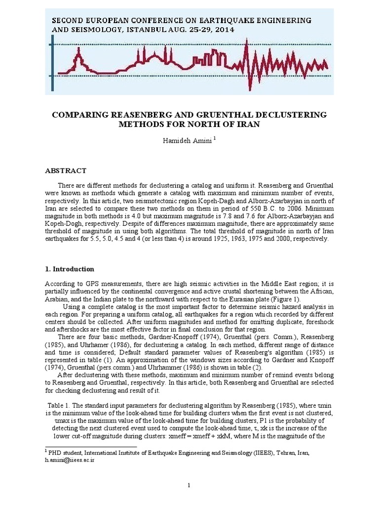 Declustering | PDF | Earthquakes | Seismology