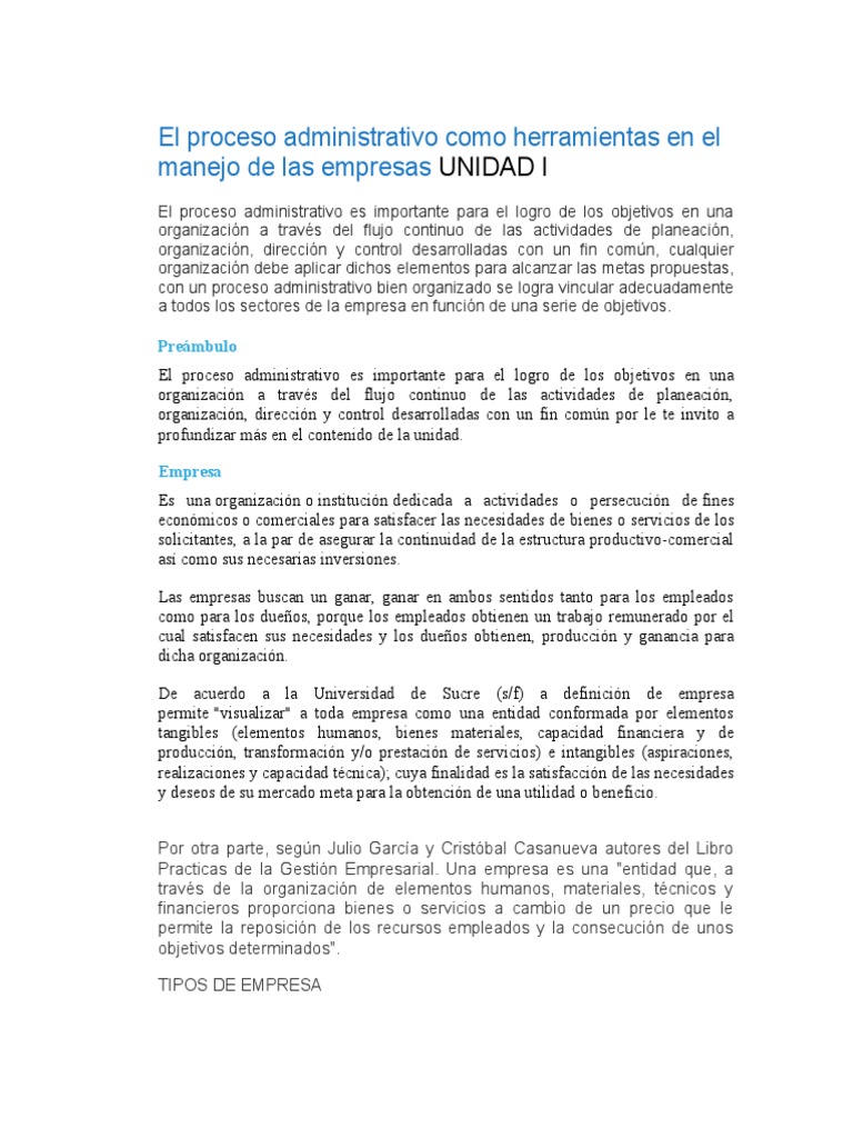 Administracion I | PDF | Planificación | Liderazgo