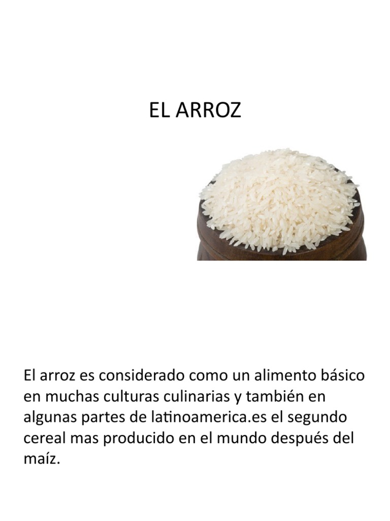 Variedades y tipos de arroz | PDF | Arroz | Alimentos