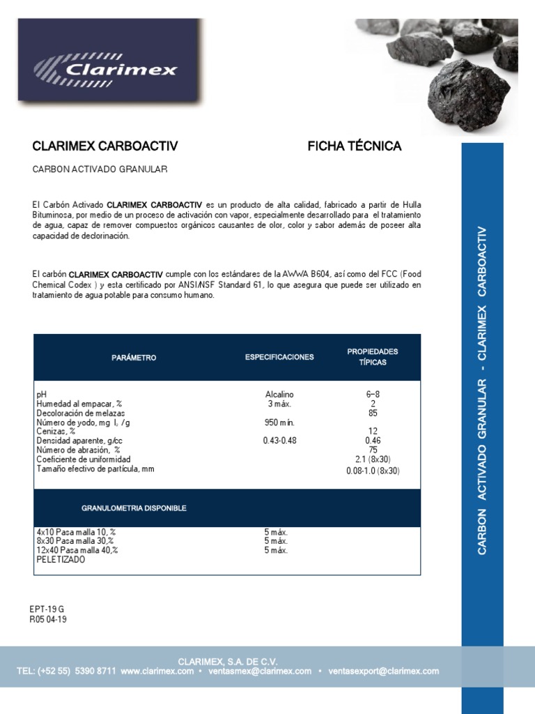 Ept-19g Carboactiv - R05 | PDF | Agua | Química