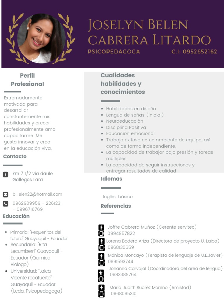 CV Belén Cabrera 2021 | PDF