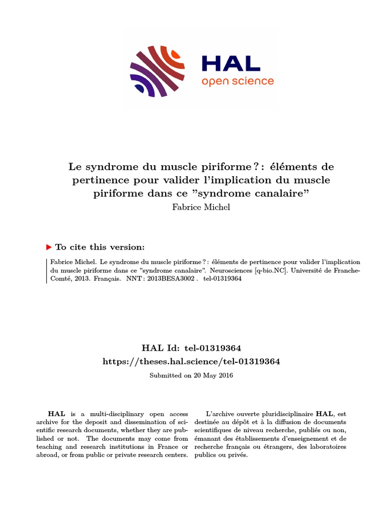 SANTE - Piriforme | PDF | Appareil locomoteur | Anatomie humaine