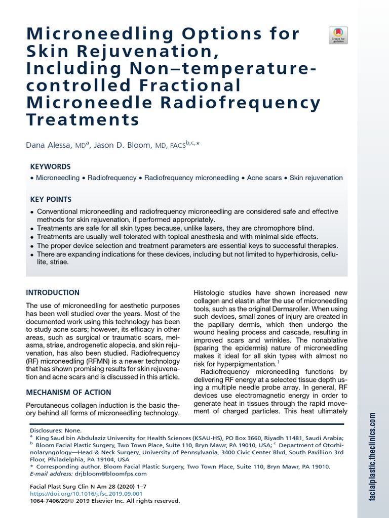Microneedling 3 | PDF | Scar | Health Sciences