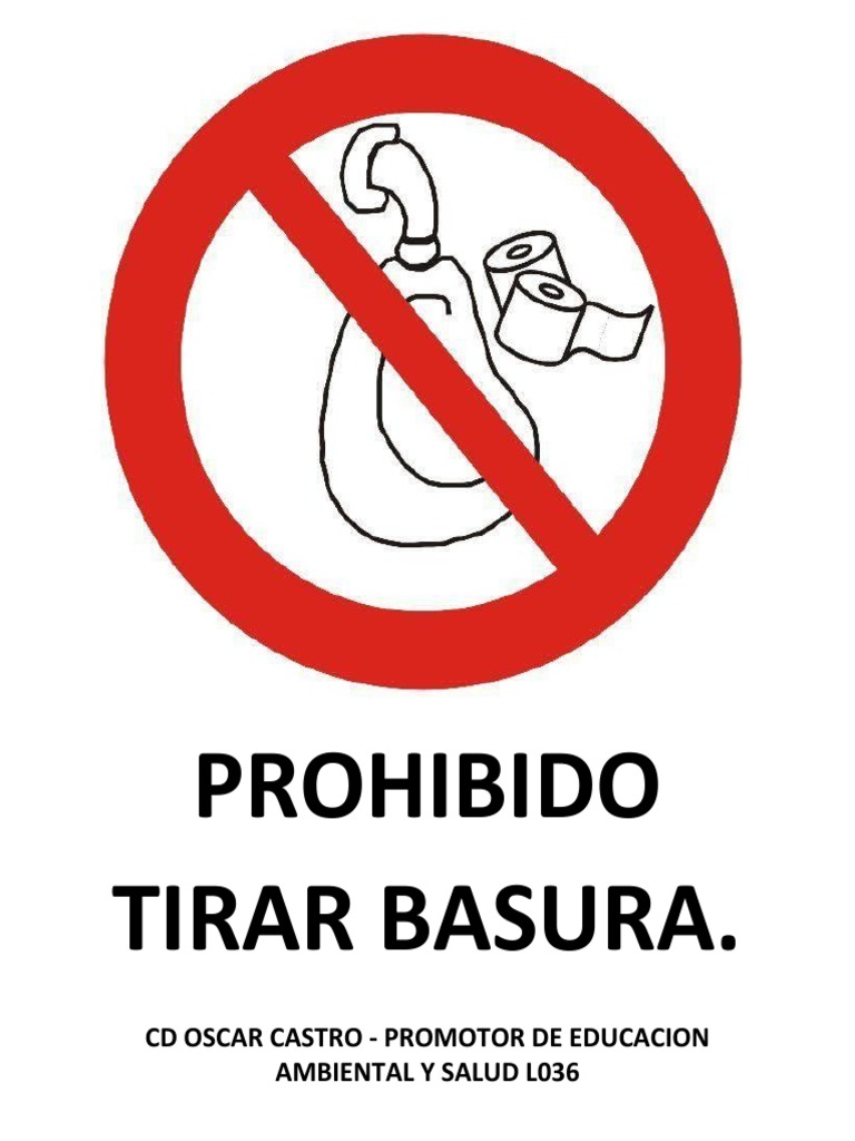 Prohibido Tirar Basura Mingitorios | PDF