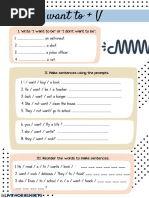 Want vs. Wants Exercises Worksheet | PDF | Language Arts & Discipline