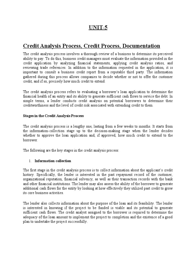 UNIT-5Financial Credit Risk Analytics | PDF | Working Capital | Debt
